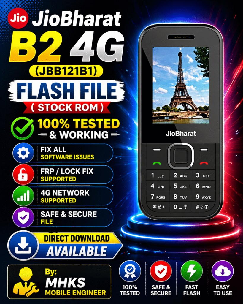 JioBharat B2 4G (JBB121B1) Flash File (Stock Rom) 100% Tested - Ms ...
